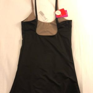 SPANX | Tops | Nwt Spanx Reversible Open Bust Cami Blacktaupe | Poshmark